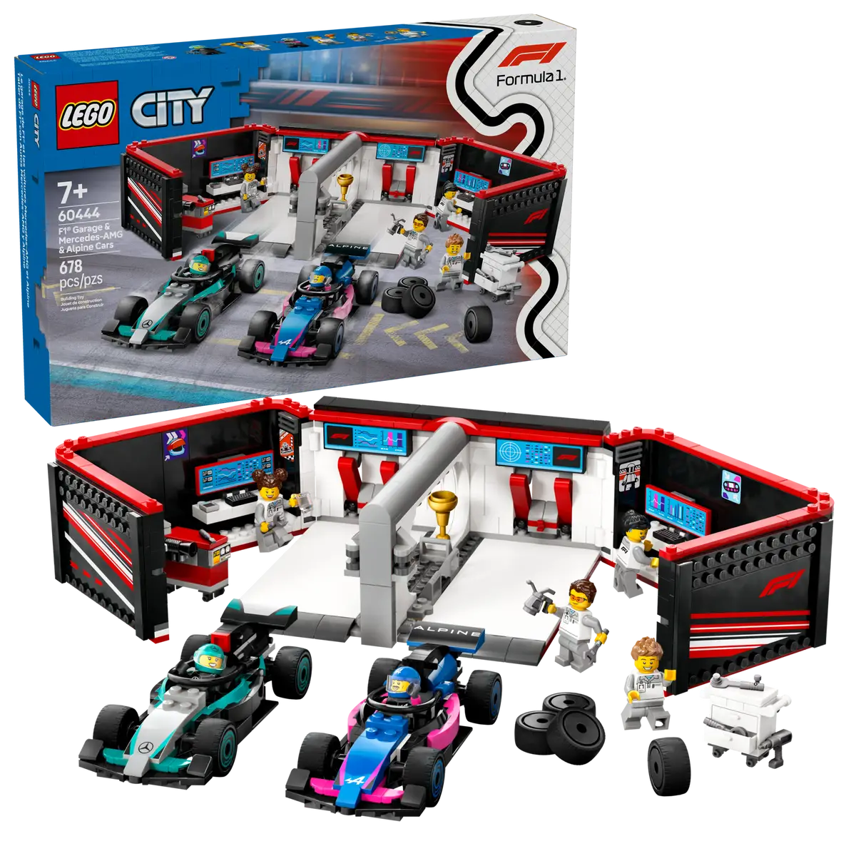LEGO City F1 Garage & Mercedes-AMG & Alpine Cars – Dalscone Farm