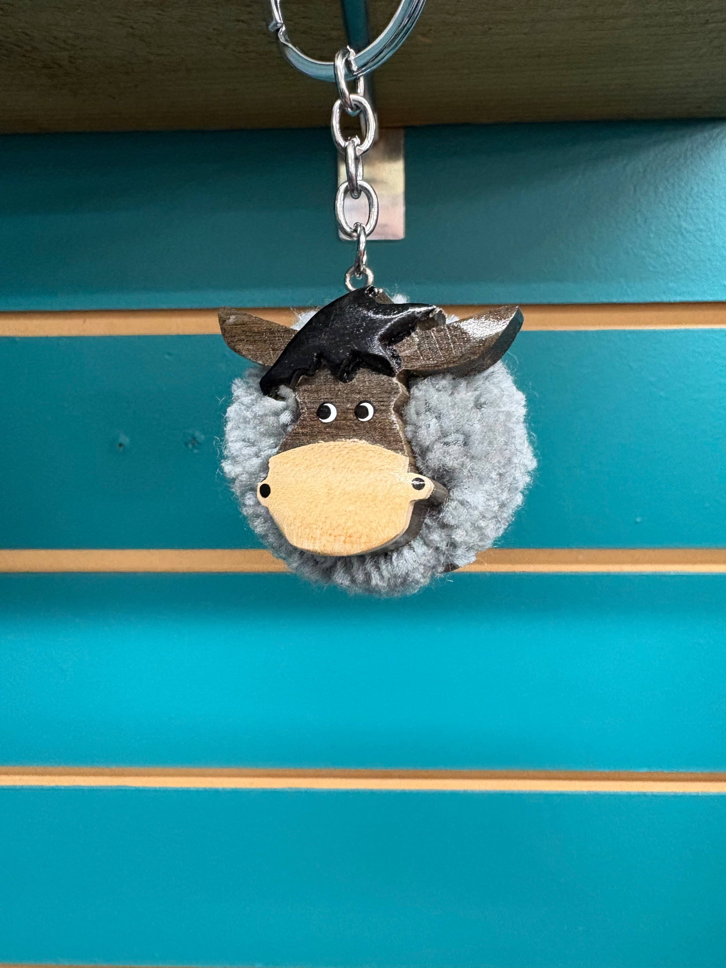 Pom Pom Donkey Keyring – Dalscone Farm