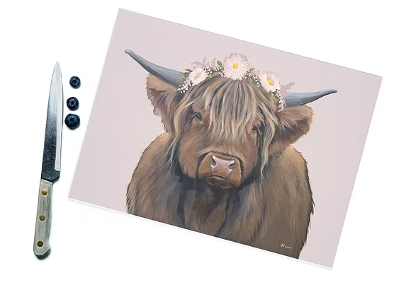 Jan Laird Glass Chopping Board - Petal – Dalscone Farm