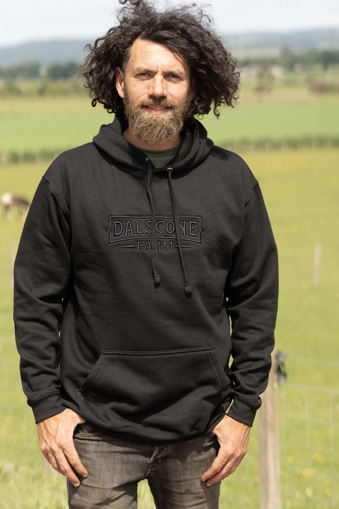 Dalscone Black Embroidered Hoodie – Dalscone Farm