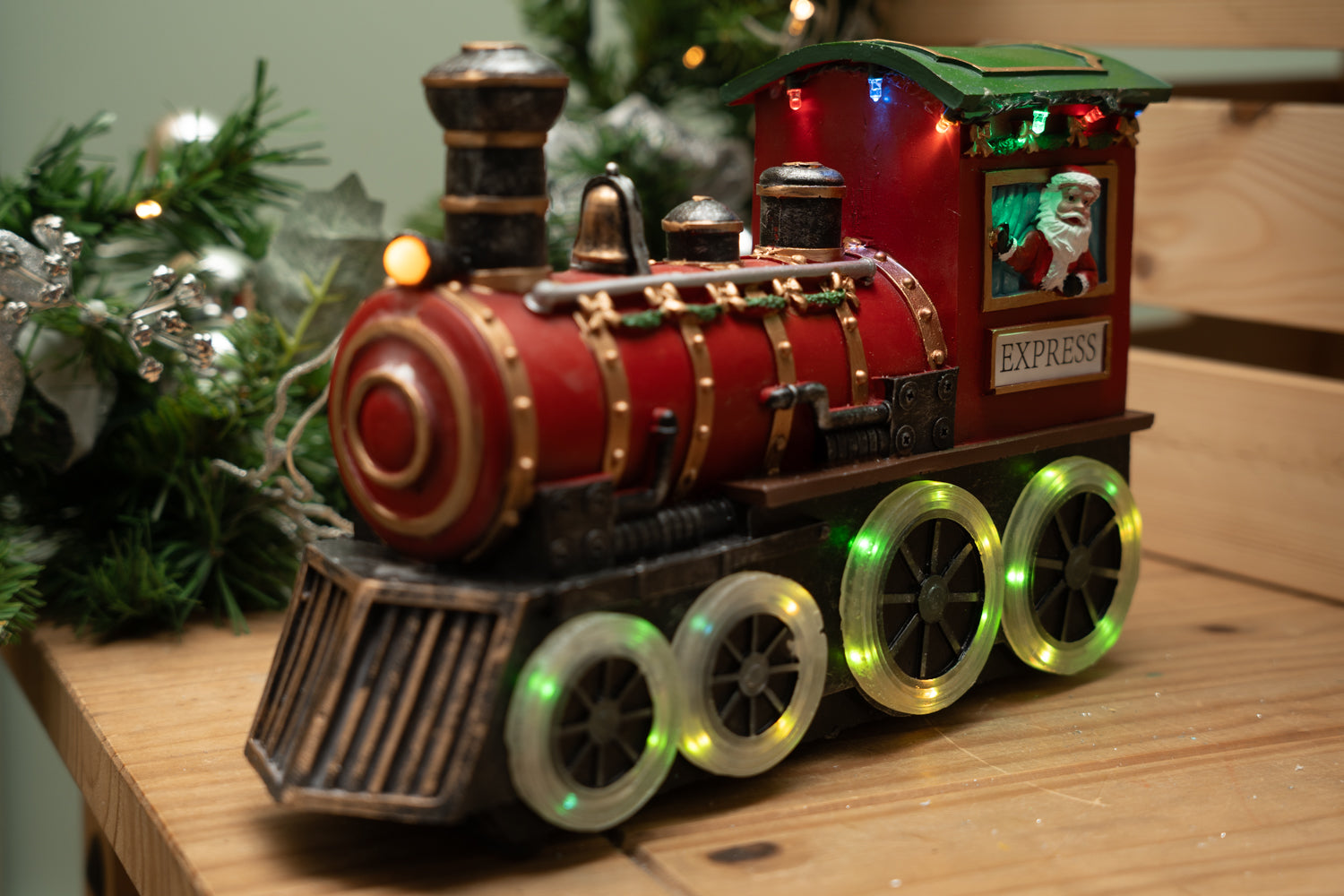 29cm Santa Express Train Ornament with Music – Dalscone Farm